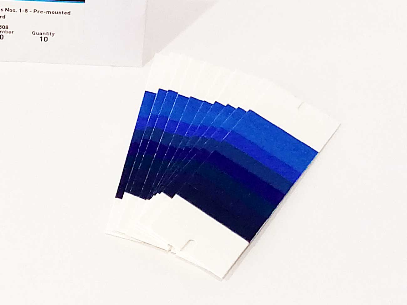 Blue Wools No.s 1 to 8 Pre-mounted - Store | James Heal